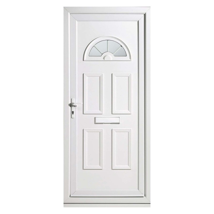 Carolina Half Moon Right Hung uPVC Door with Frame 2085 x 920mm | Selco