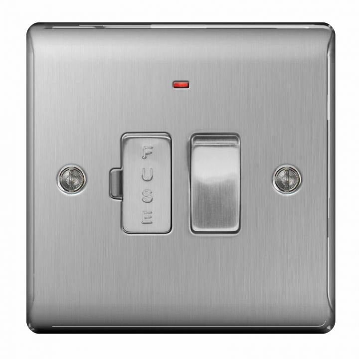 BG Nexus 13A Switched Fused Connection Unit With Neon Brushed Steel | Selco BG Nexus 13A Switched Fused Connection Unit With Neon Brushed Steel | Selco