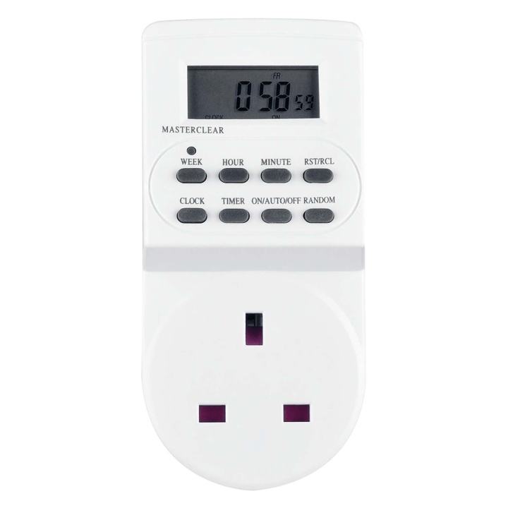 Masterplug 24hr 7 day Electronic Plug In Timer | Selco