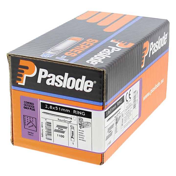 Paslode IM360 Handy Pack - 51mm x 2.8mm RG Galv Plus (Qty 1100 & 1 Fuel ...