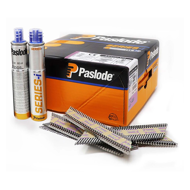 Paslode IM360 Nail Fuel Pack - 90mm x 3.1mm RG Galv Plus (Qty 2200 & 2 ...