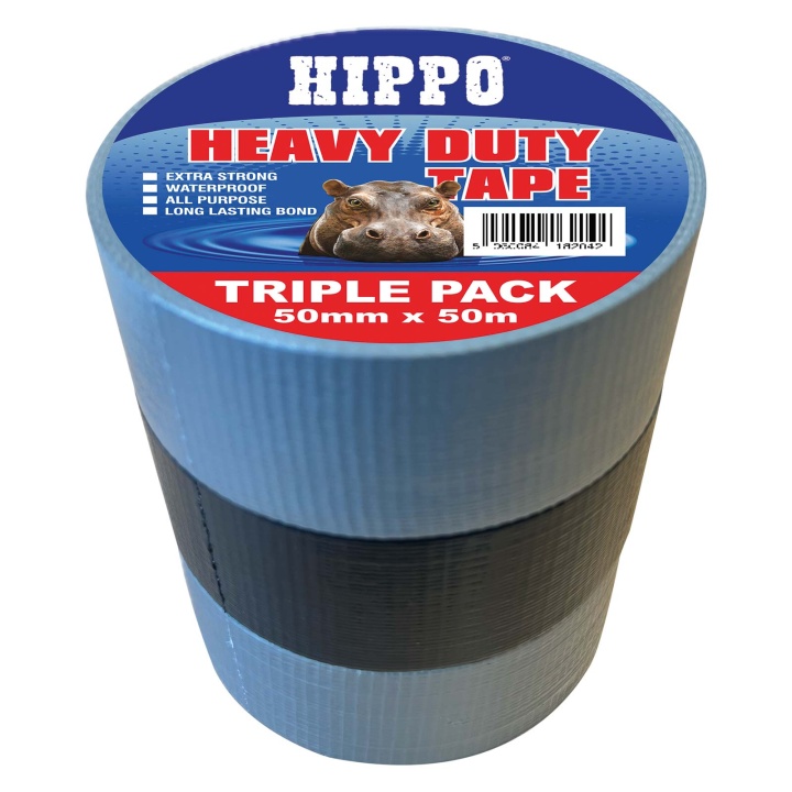 Hippo Heavy Duty Cloth Tape Triple Pack 50mm x 50m | Selco | Selco