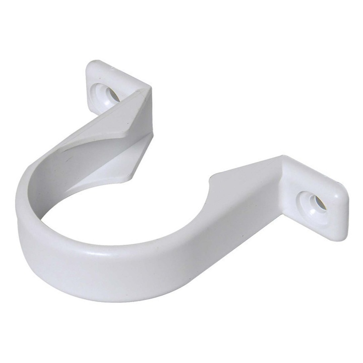 FloPlast 40mm White Solvent Weld Pipe Clips Pack of 3 | Selco