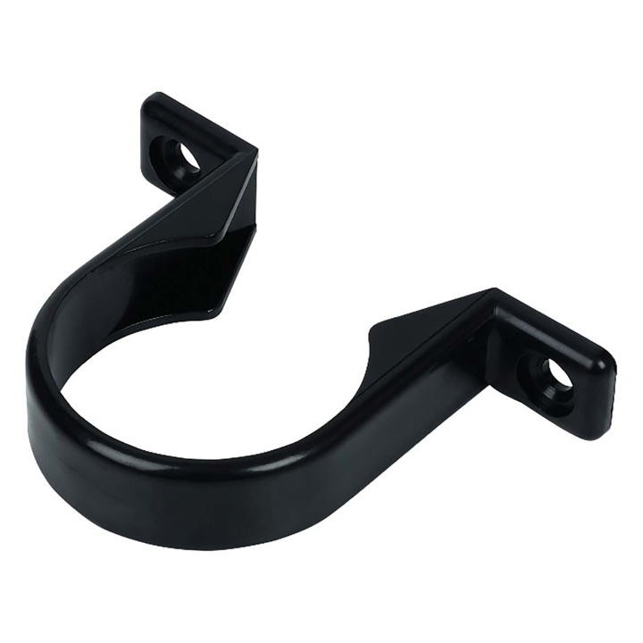 FloPlast 40mm Black Solvent Weld Pipe Clips Pack of 3 | Selco