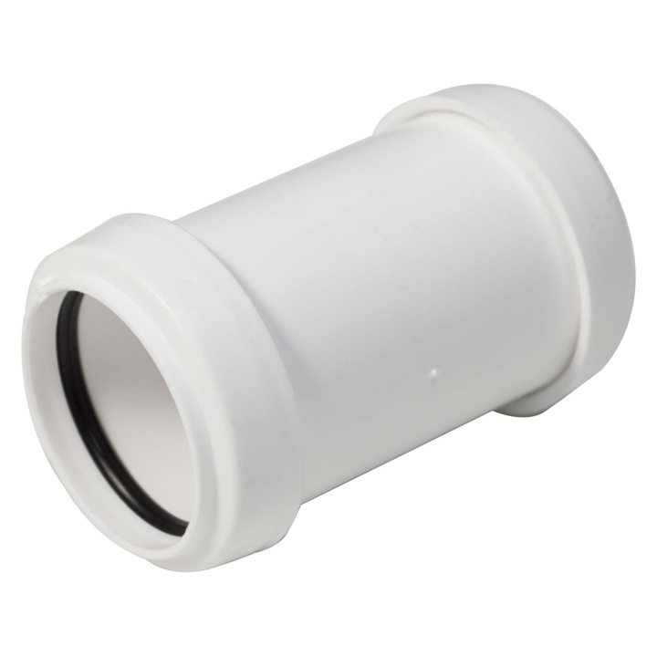 FloPlast 40mm White Push Fit Straight Coupler | Selco