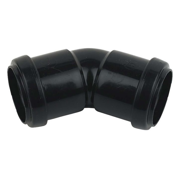 FloPlast 40mm Black Push Fit 135° Swept Bend | Selco