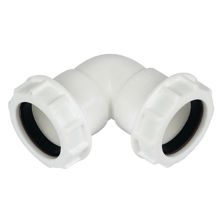 FloPlast 32mm White Compression 90° Knuckle Bend | Selco