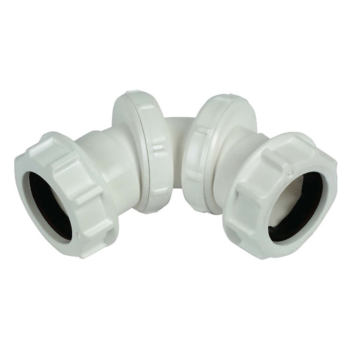 FloPlast 40mm White Compression 0° - 90° Adjustable Bend | Selco