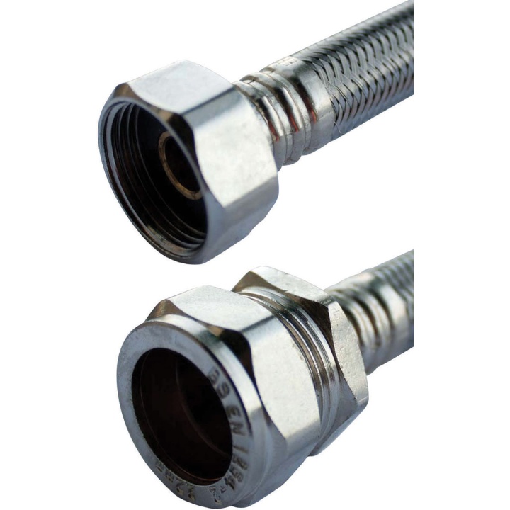 Flexible Tap Connector 15mm x ½" x 500mm (9.5mm Bore) | Selco