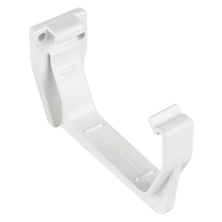 FloPlast White 114mm Square Line Gutter Fascia Bracket | Selco
