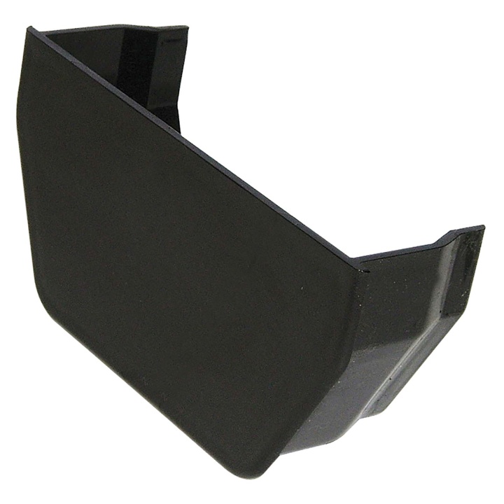 FloPlast Black 114mm Square Line Gutter Internal Stop End | Selco