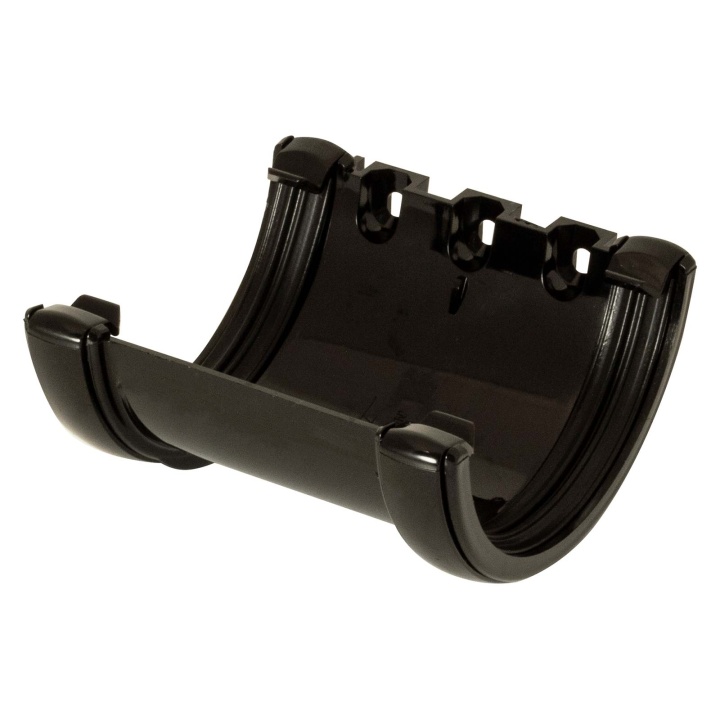 FloPlast Black 112mm Half Round Gutter Union Bracket | Selco