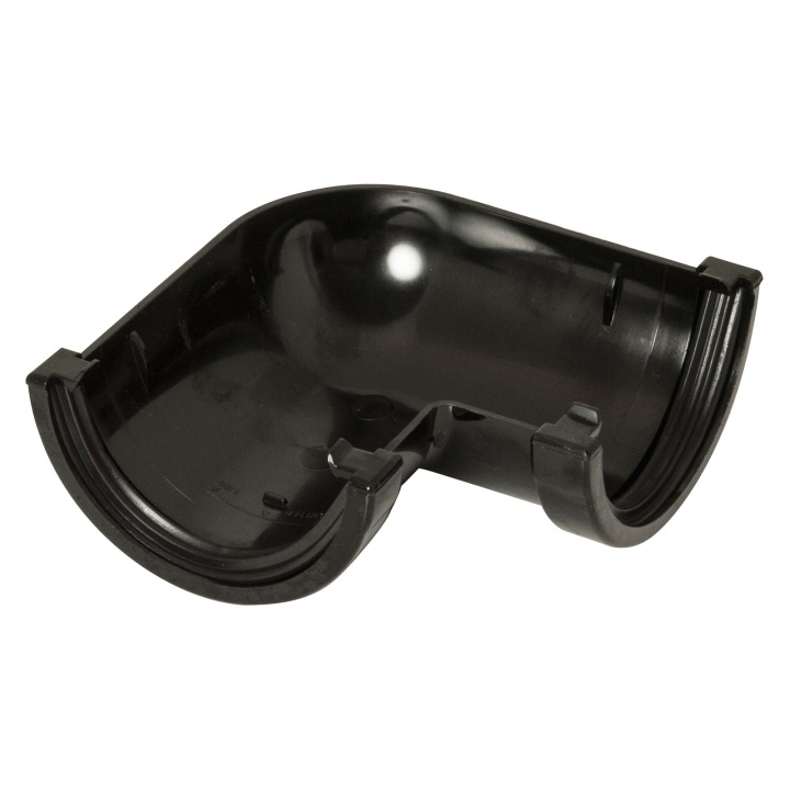 FloPlast Black MiniFlo 76mm Half Round 90° Gutter Angle | Selco