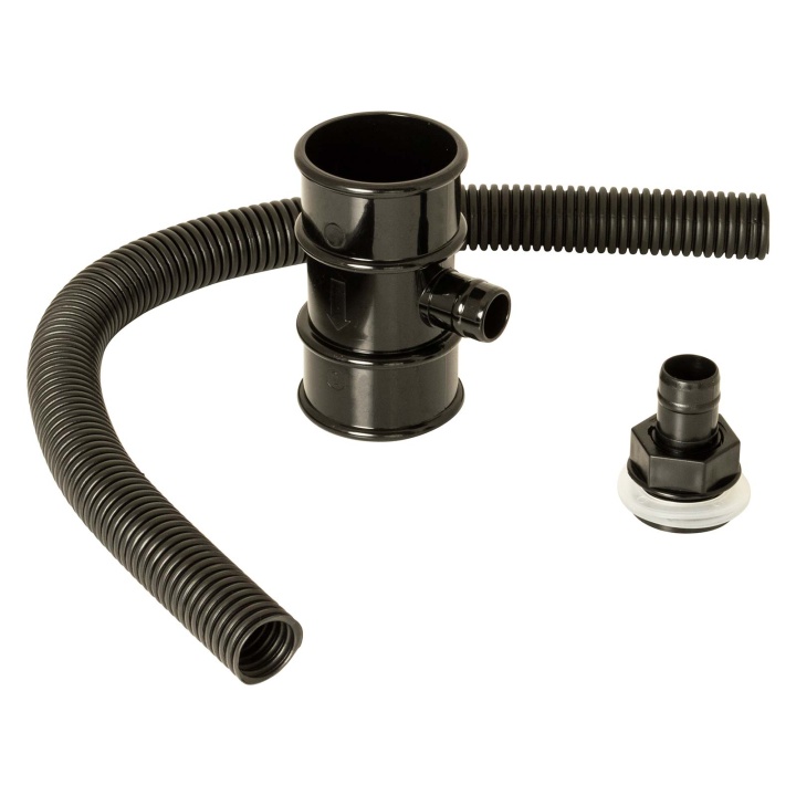 FloPlast Black Miniflo 50mm Water Butt Rain Diverter | Selco