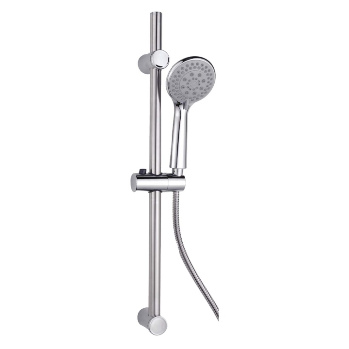 Croydex Amalfi Chrome 5 Function Shower Rail Kit With Handset | Selco
