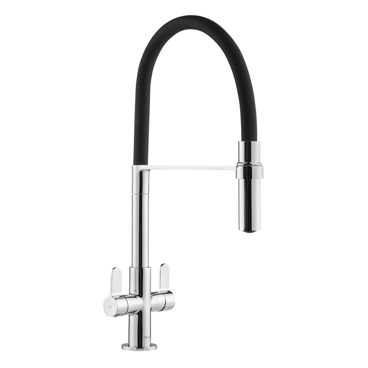 Deva Bruge Mono Kitchen Mixer Tap with Pull Out Rinser | Kitchen Sink ...