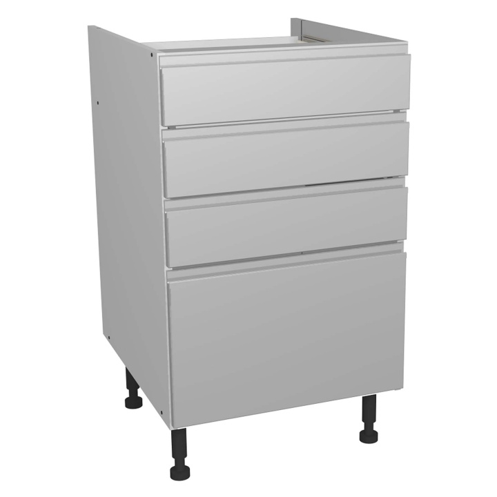 Capri Grey 500mm Four Drawer Unit | Selco