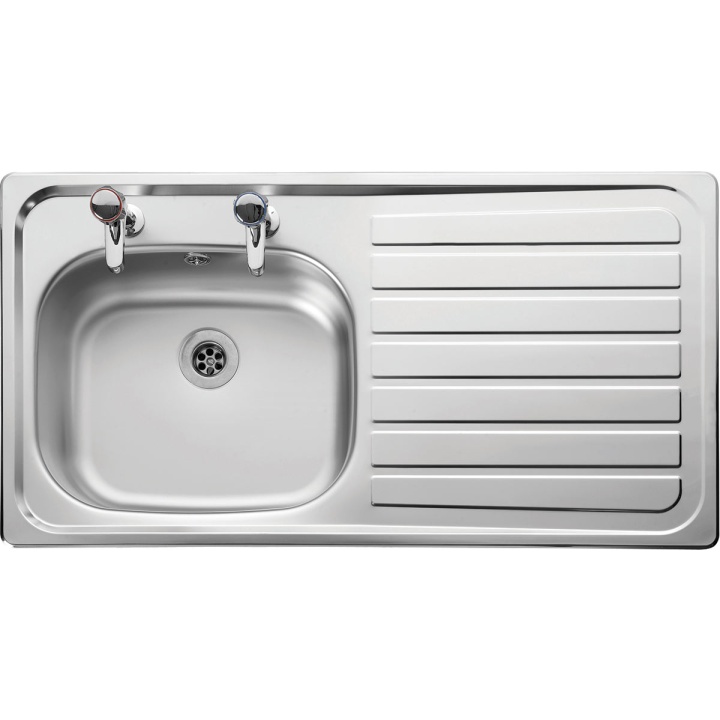 Leisure Lexin 1.0 Bowl Stainless Steel Kitchen Sink with RH Drainer | Selco
