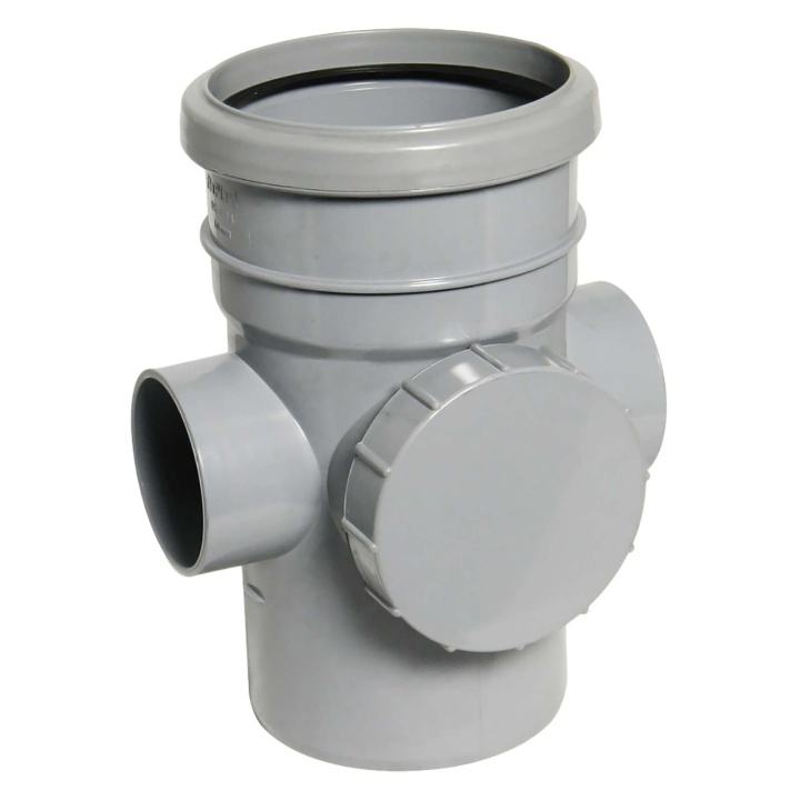FloPlast Grey 110mm Soil Spigot Tail Access Pipe | Selco