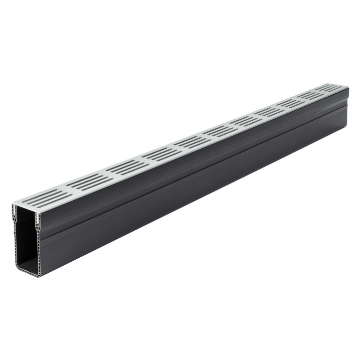 ACO Threshold Drain Channel Silver Anodised Grating A15 | Selco