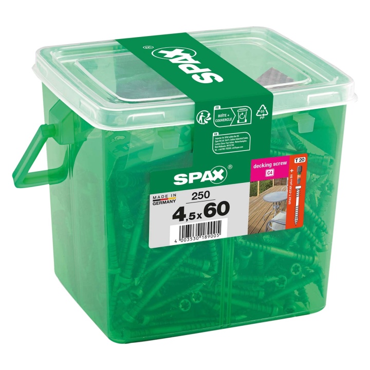 Spax Wirox Decking Screws 4.5 x 60mm Pack 250 | Selco