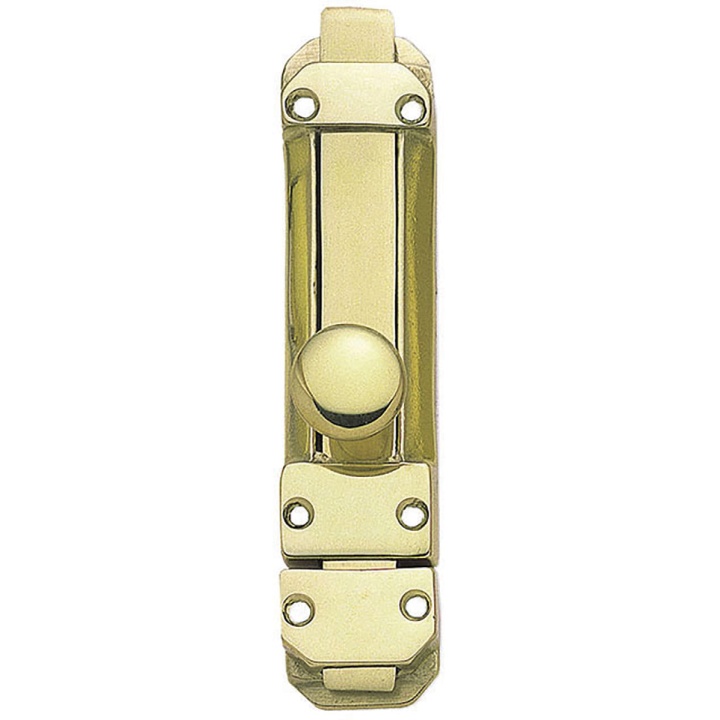 Victorian Slide Bolt Polished Brass 152mm | Selco