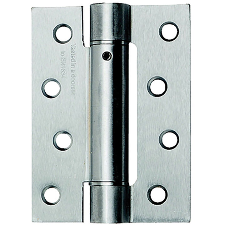 Adjustable Sprung Fire Door Hinges Satin Chrome 100mm Pack 3 | Selco