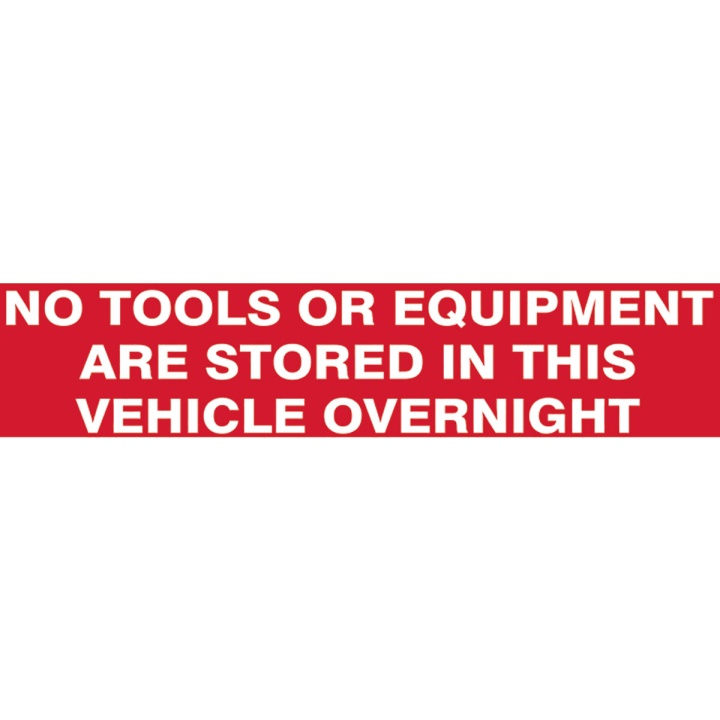 No Tools Stored Sign 200 x 50mm Self Adhesive | Selco