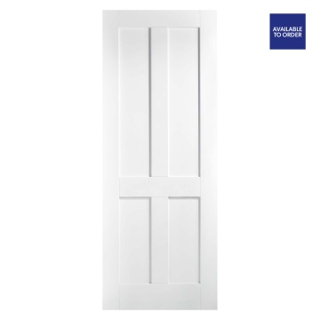 London 4 Panel Primed White Doors | Selco