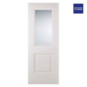 Arnhem Clear Glazed White Primed Doors | Selco