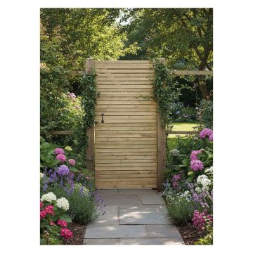 Treated Ledged & Braced Garden Screening Gate 45 x 915 x 1829mm PEFC ...