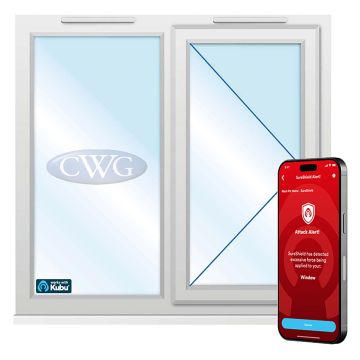 Smart Security Clear Glazed Right-Hung uPVC Window 1190 x 1040mm | Selco