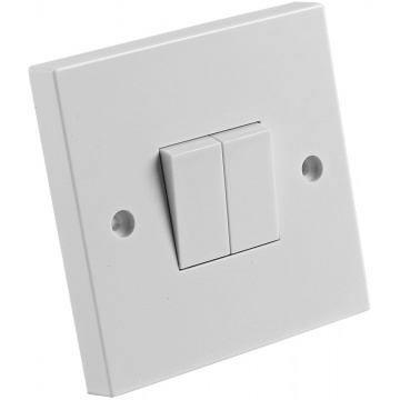 2 Gang 2 Way Switch 10A White | Selco