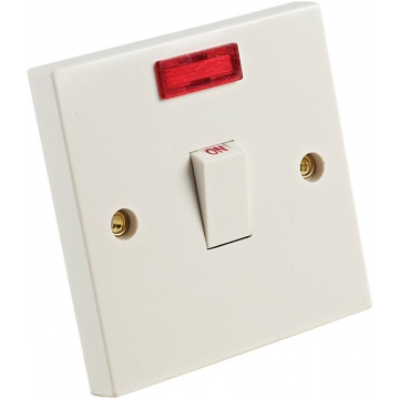 20A DP Switch with Neon White | Selco