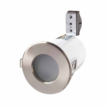 Robus Fire Rated IP65 Downlight Brushed Chrome | Selco