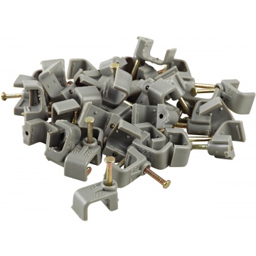 1.5mm Grey Twin & Earth Clips Pack 100 | Selco
