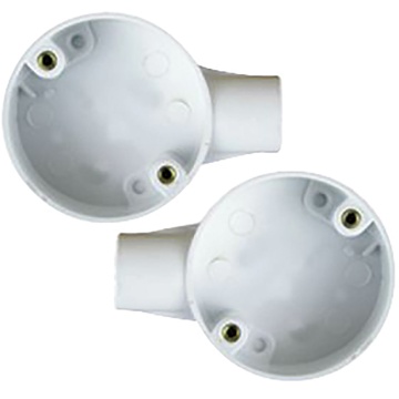 20mm White Conduit Terminal Box Pack of 2 | Selco