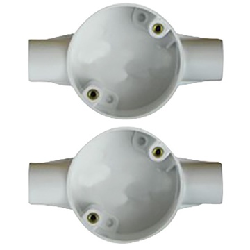 20mm White Conduit Through Box Pack of 2 | Selco