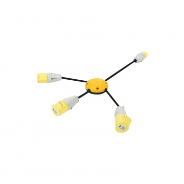 Defender Spider Pod 3 Way Splitter 16A 110V | Selco