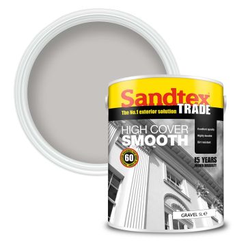 Sandtex High Cover Smooth Masonry Paint Gravel 5L | Selco