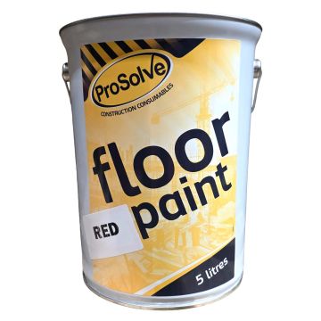 ProSolve Floor Paint Red 5L | Red Heavy-Duty Indoor Floor Paint | Selco