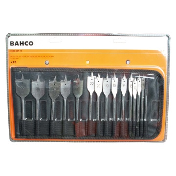 Bahco 15pc Flat Wood Bit Set 6-35mm | Selco
