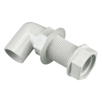 FloPlast White Overflow 22mm Bent Tank Connector | Selco