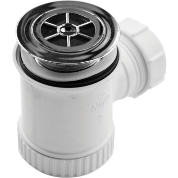 Shallow Shower Trap with Chrome Grid 40mm | Selco