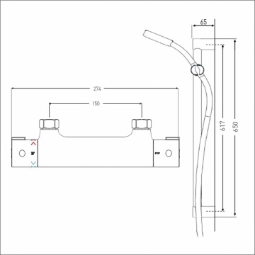 Bristan Frenzy Cool Touch Thermostatic Bar Shower Mixer with Kit | Selco