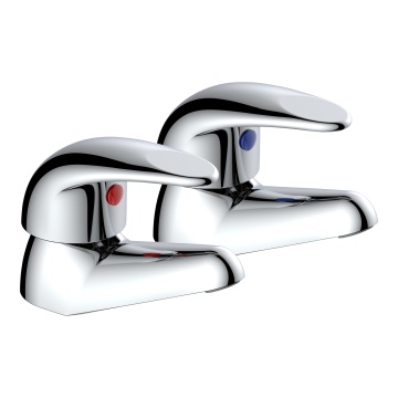 Deva Pisa Basin Taps (Pair) | Basin Sink Taps | Selco | Selco