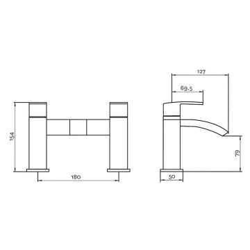 Deva Murcia Bath Filler Mixer Tap | Bathroom Bath Taps | Selco | Selco