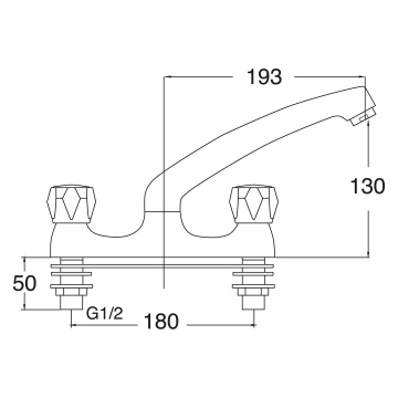 Deva Essentials Altea Deck Mounted Kitchen Mixer Tap | Kitchen Taps ...