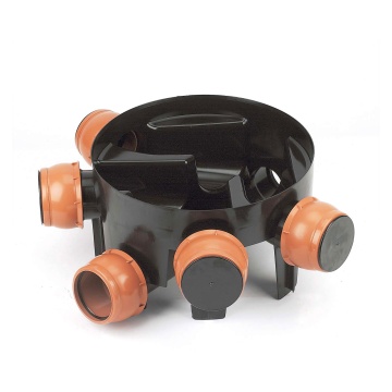 FloPlast Underground 450mm Chamber Base with 5 Flexible Inlets | Selco