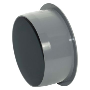 FloPlast Grey 110mm Soil Push Fit Socket Plug | Selco